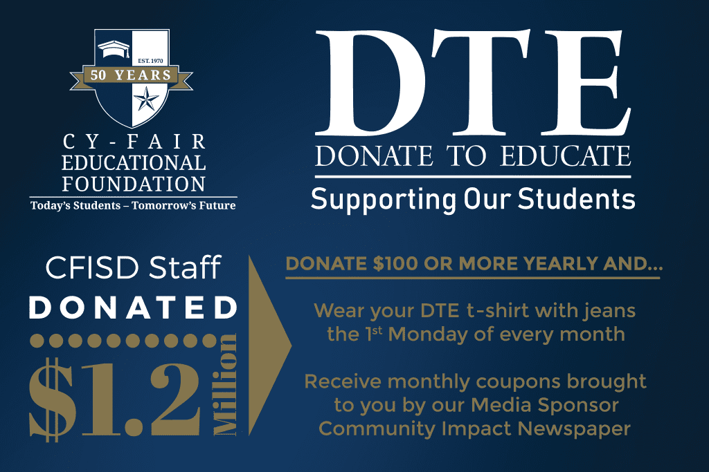 Donate to Educate Program - Cy-Fair Educational Foundation